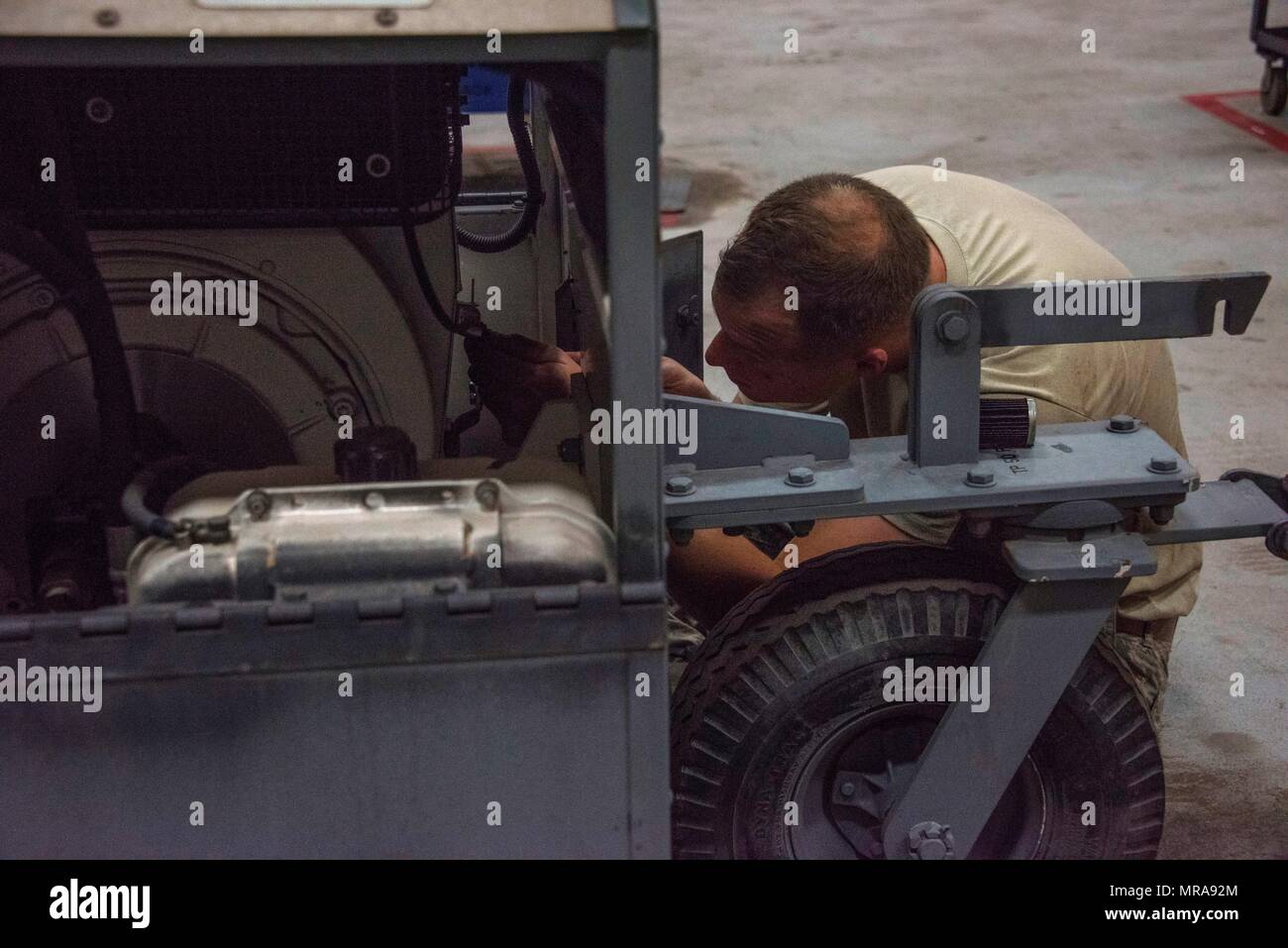 Senior Airman Jacob Franz, a 386th Expeditionary Aircraft Maintenance ...