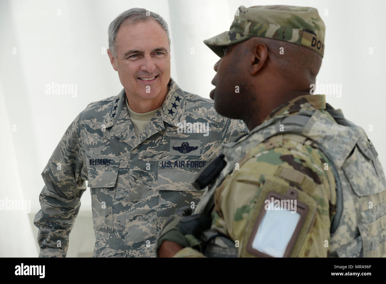 Lt. Gen. Scott Williams, commander 1st Air Force, speaks with New York ...
