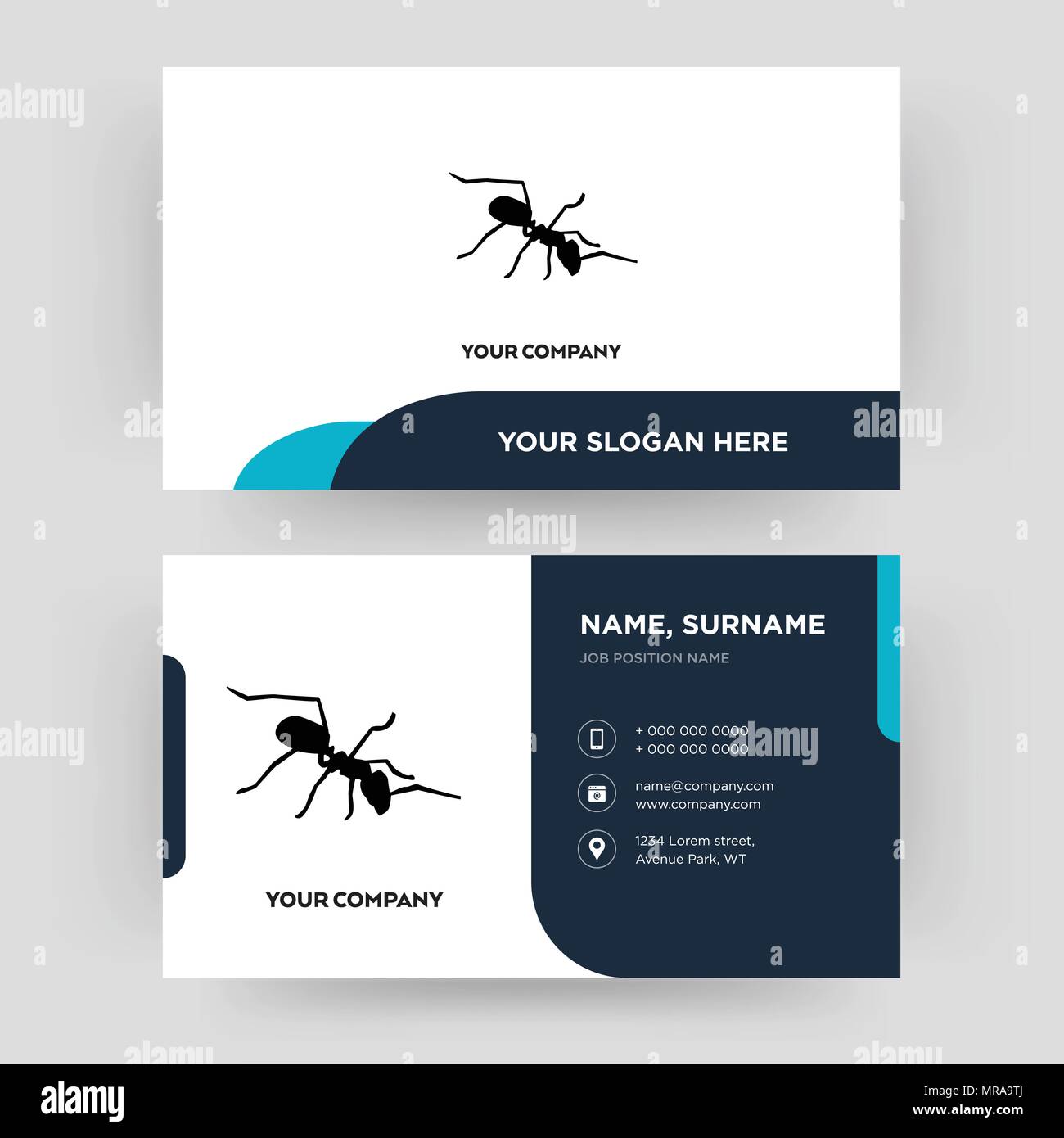 ant, business card design template, Visiting for your company, Modern ...