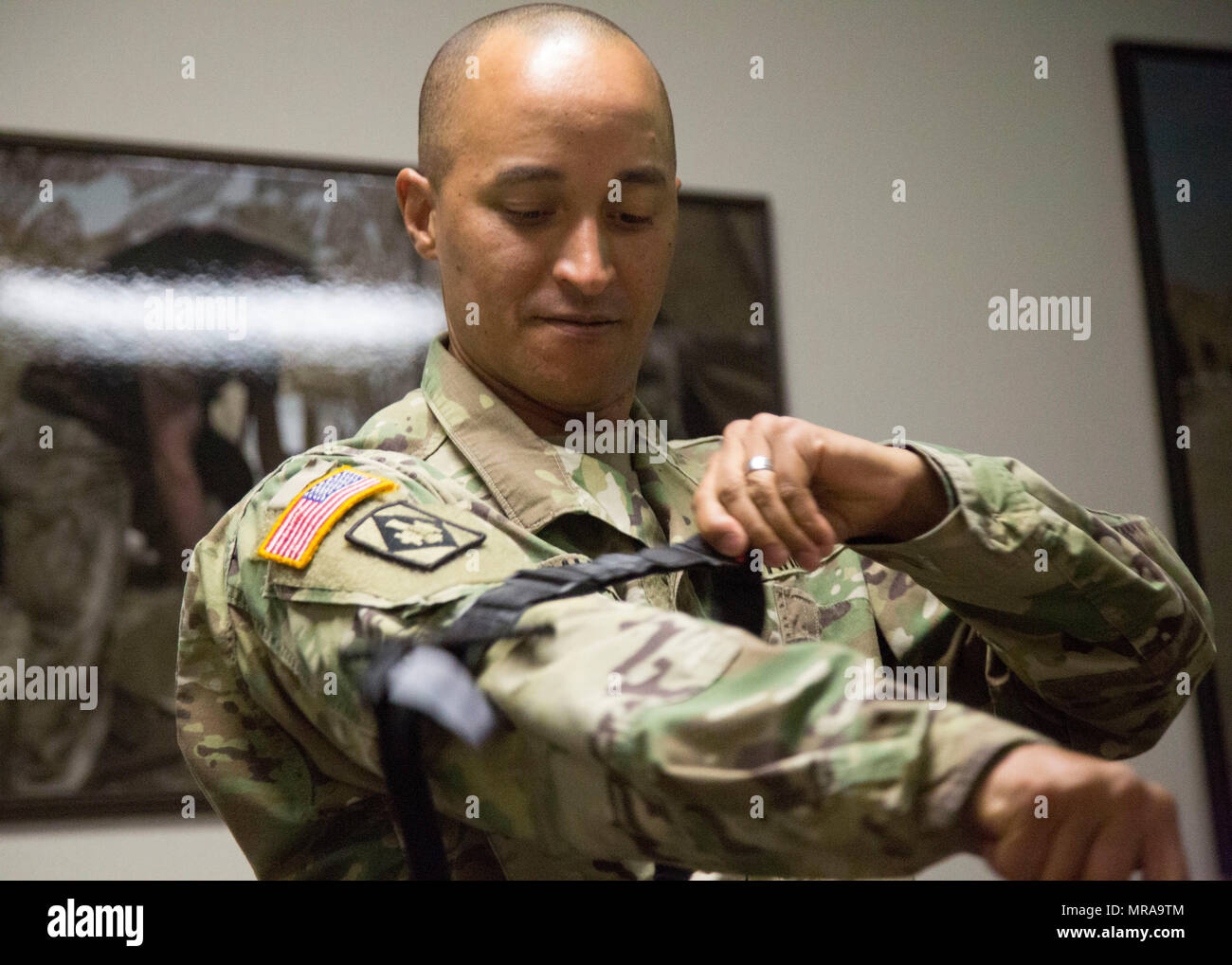 U.S. Army Staff Sgt. Brian D. Randall, assigned to 7th Signal Command ...