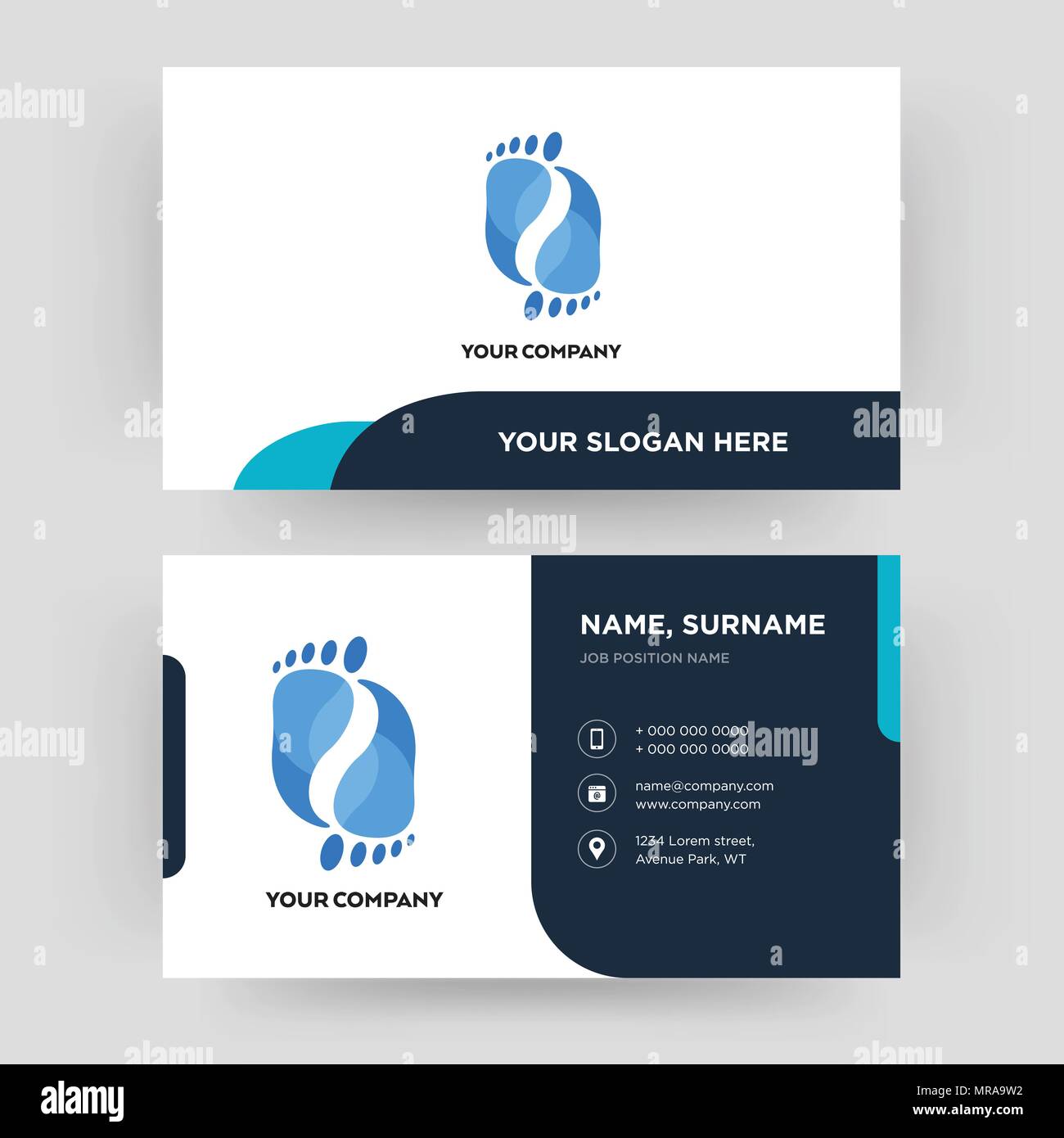 podiatry, business card design template, Visiting for your company ...