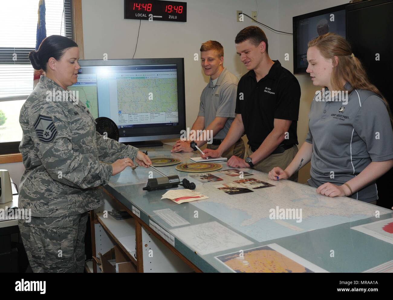 Senior Master Sgt. Barbara Marting, 22nd Operations Support Squadron weather flight chief ...