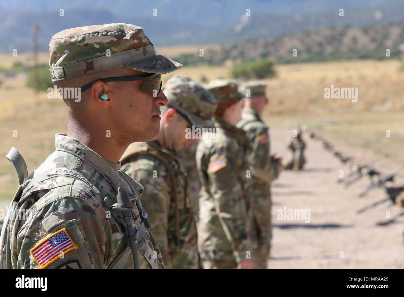 U.S. Army Staff Sgt. Brian Randall, assigned to the 77th Signal Command ...