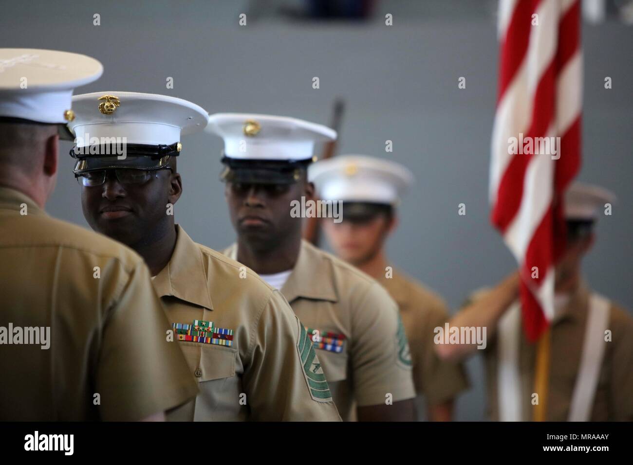 Master Sgt. David Roberts, second from left, now officially retired ...
