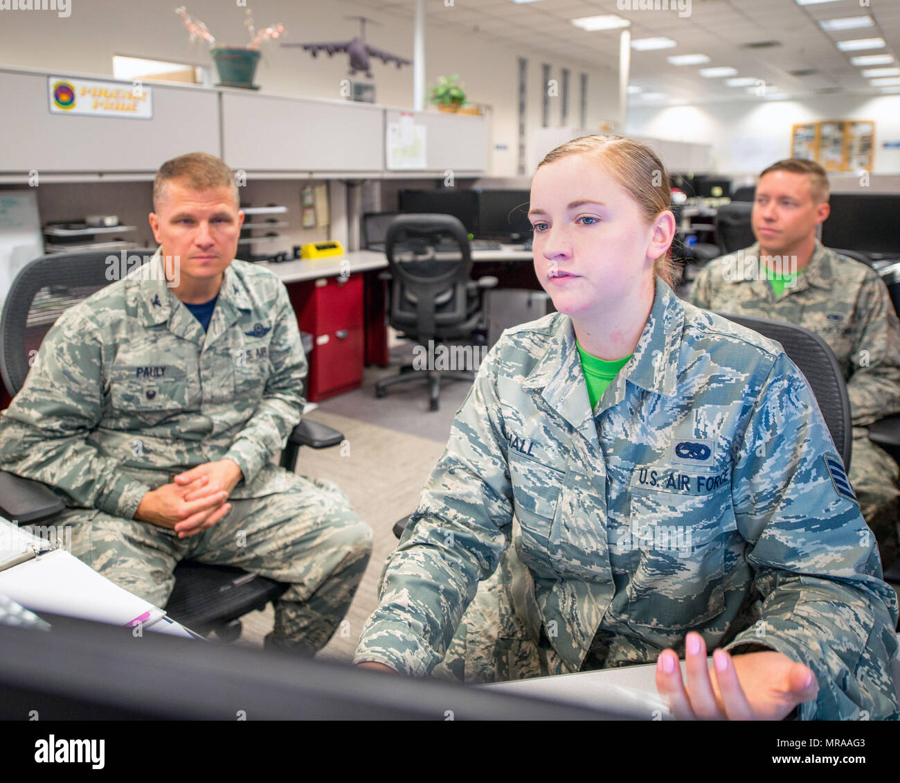U.S. Air Force Staff Sgt. Jennifer Hall with the 60th Maintenance ...