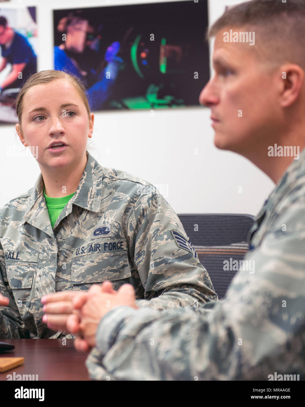 U.S. Air Force Staff Sgt. Jennifer Hall with the 60th Maintenance ...