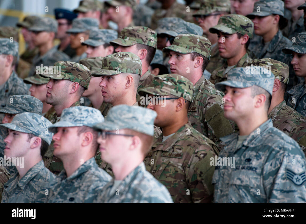 Cannon Air Force Base Airmen stands at attention during the 27th ...