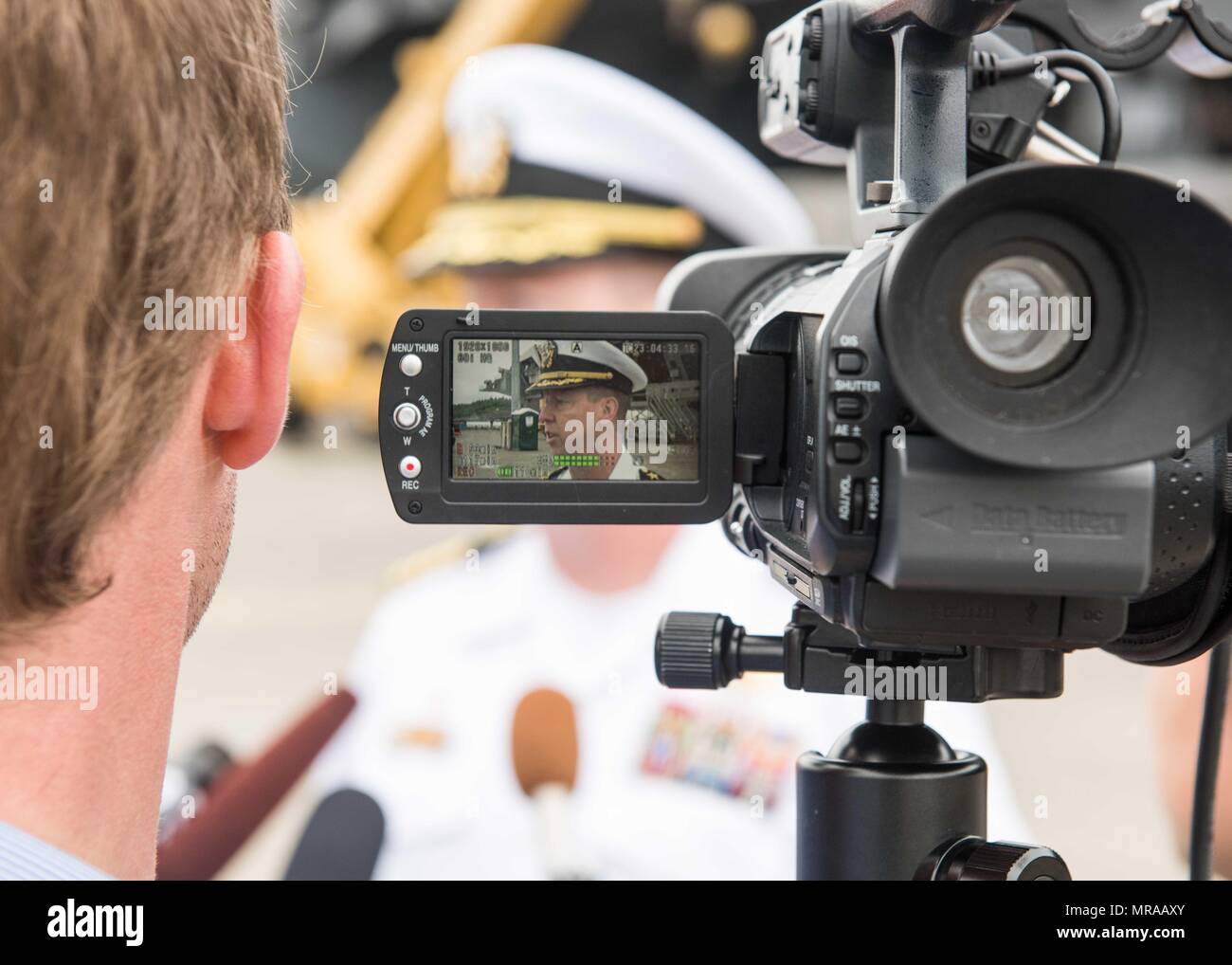 U.S. Navy Capt. Kevin Lenox, the commanding officer of the aircraft ...