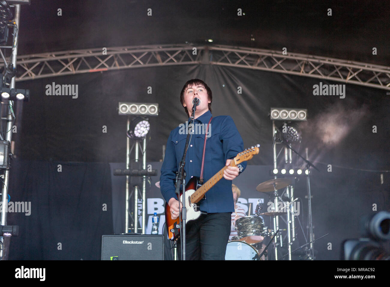 London, UK, 25 May 2018. TOUTS are a three piece teenage punk band from ...