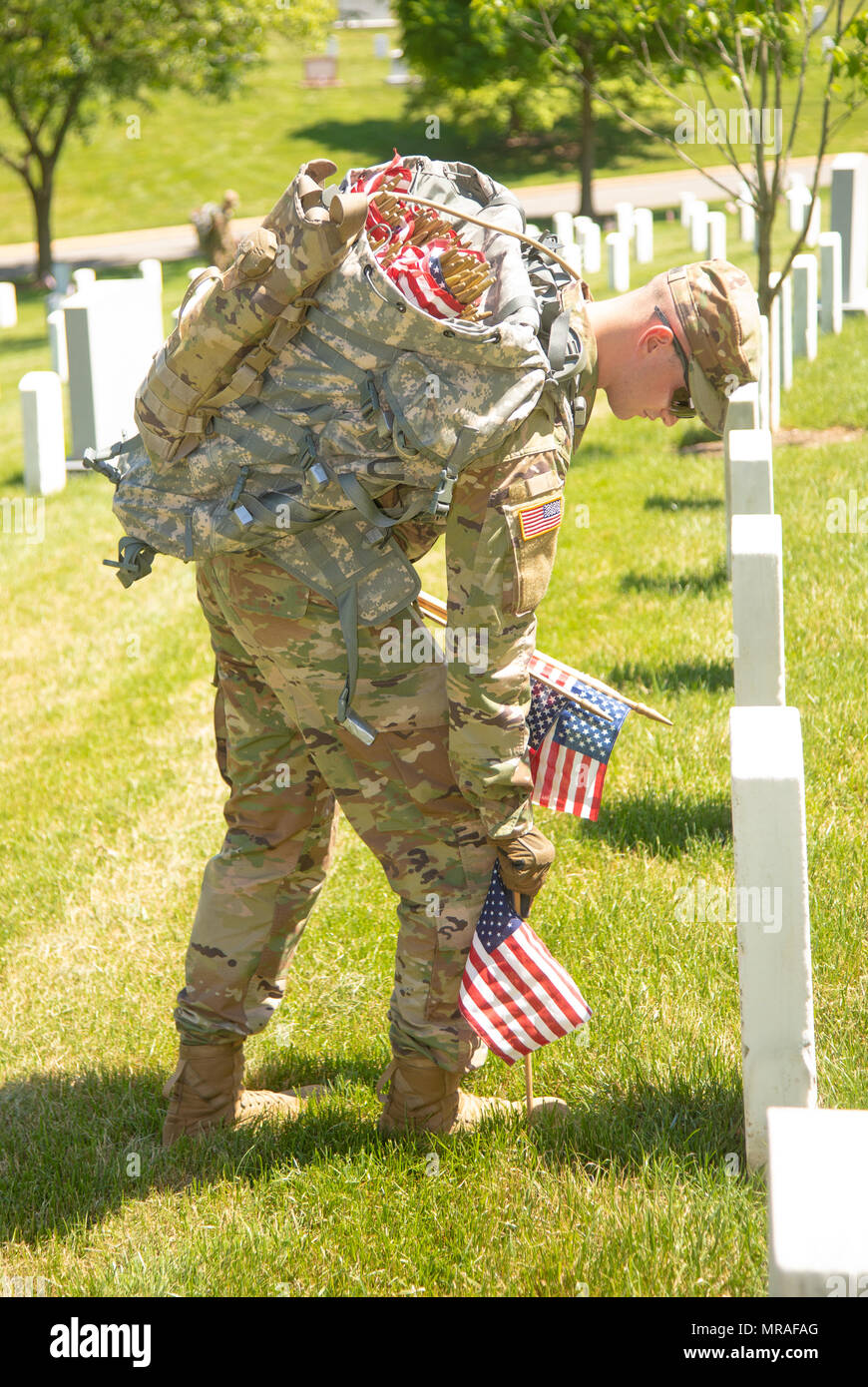 Arlington, United States Of America. 24th May, 2018. PFC Jacob Wellman ...