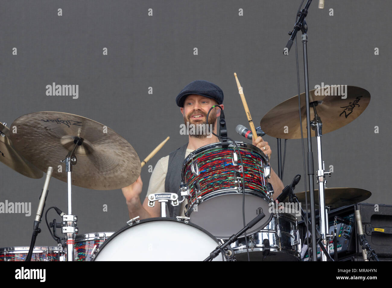 Belfast, UK, 26 May 2018. Ash is a Northern Irish alternative rock band ...