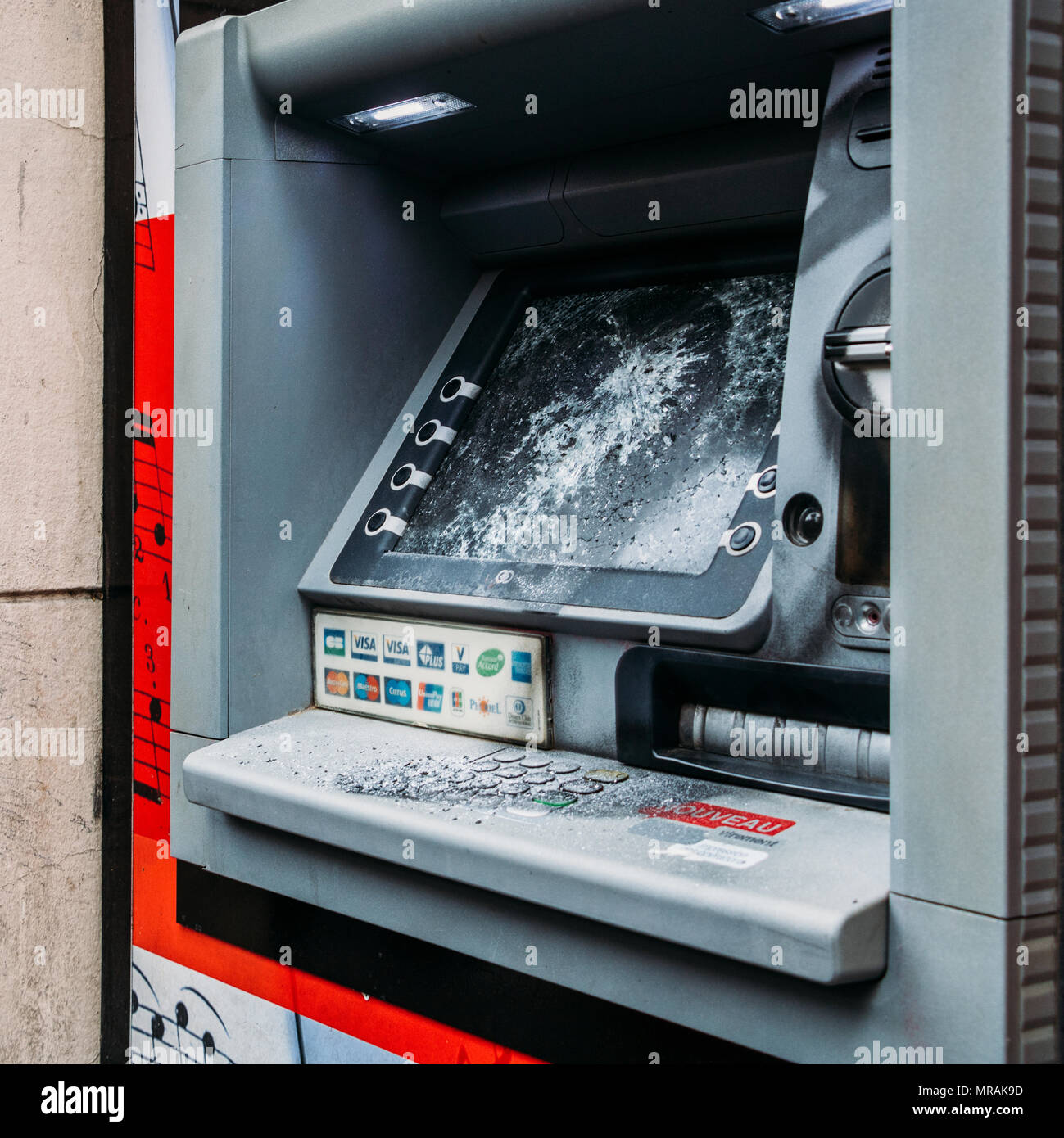Atm france police hi-res stock photography and images - Alamy