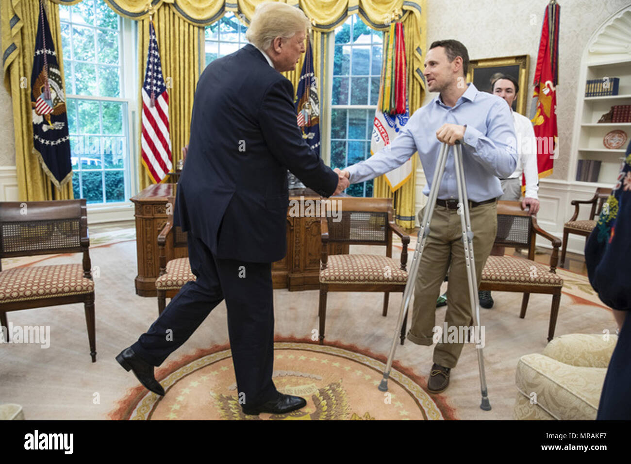 WASHINGTON, DC - WEEK OF MAY 21: President Donald J. Trump shakes hands ...