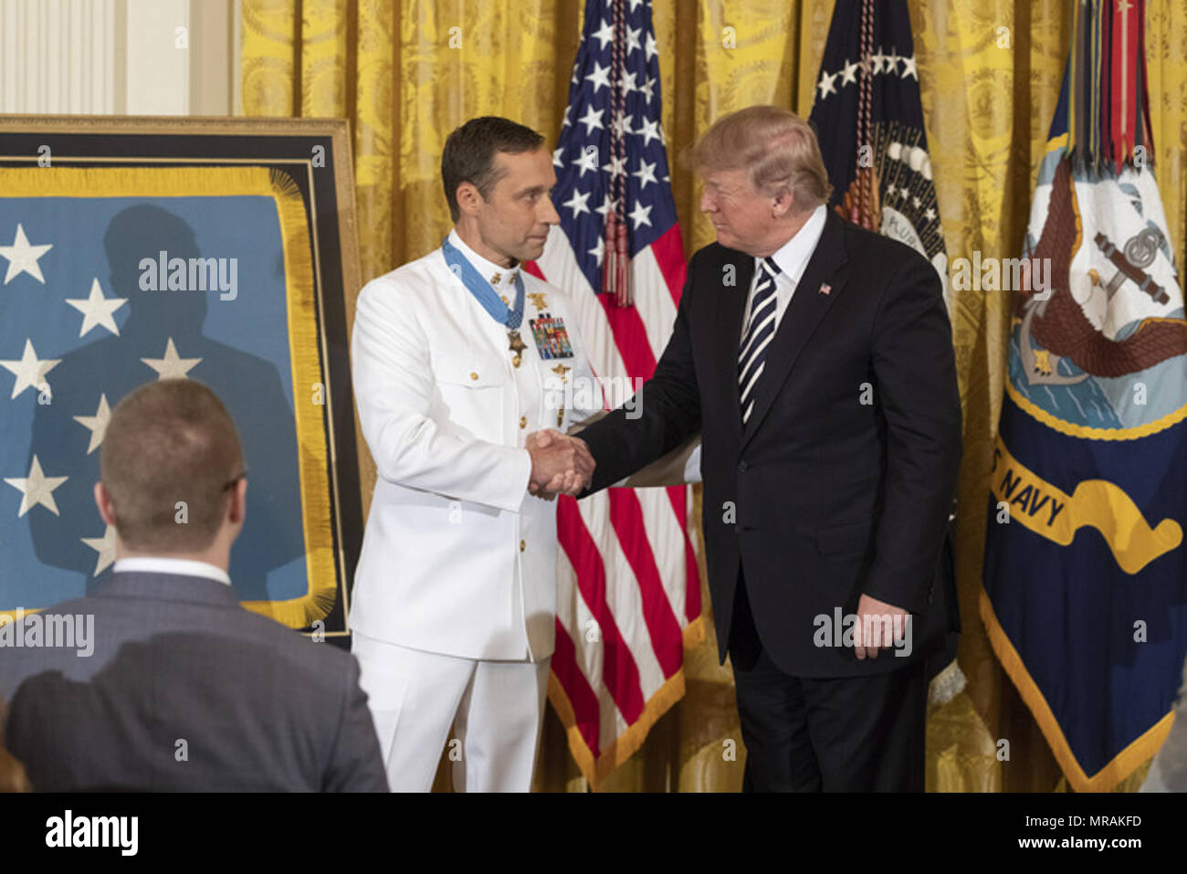 WASHINGTON, DC - WEEK OF MAY 21: President Donald J. Trump presents the ...