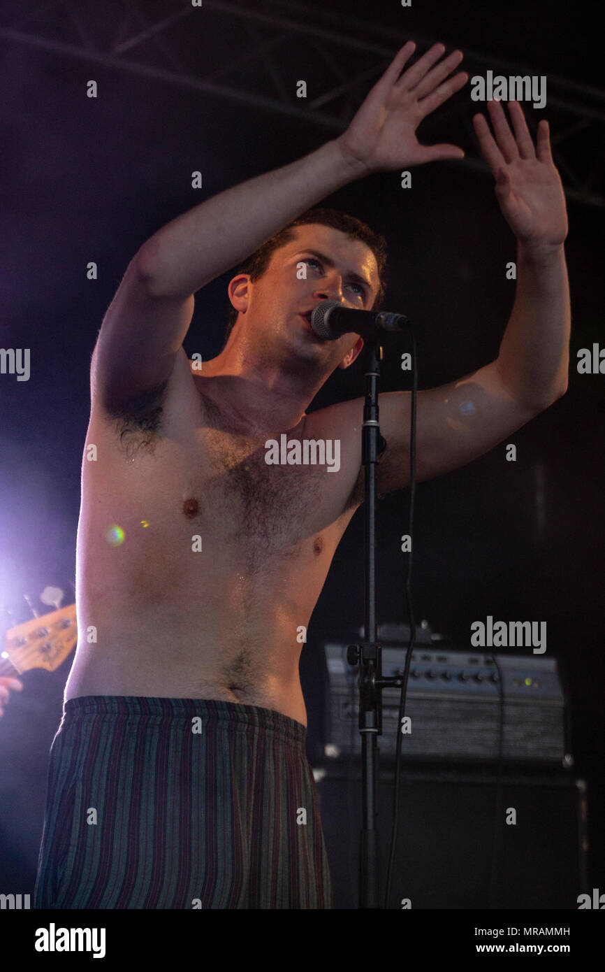 Belfast, UK. 6th May 2018. Shame are a British post-punk band ...