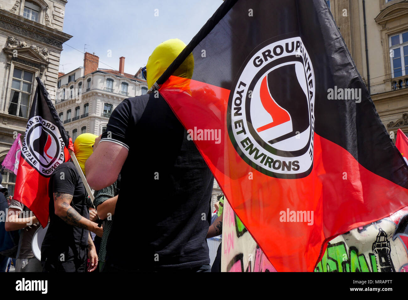 Members of generation identity march hi-res stock photography and ...