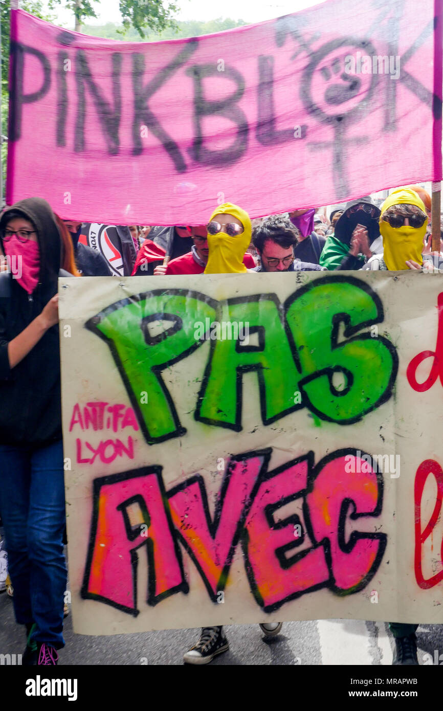Members of generation identity march hi-res stock photography and ...
