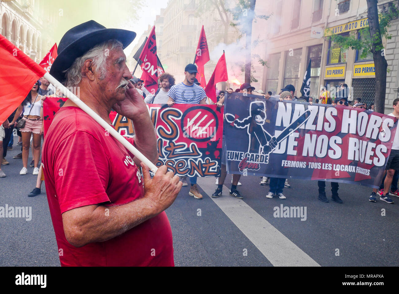 Members of generation identity march hi-res stock photography and ...