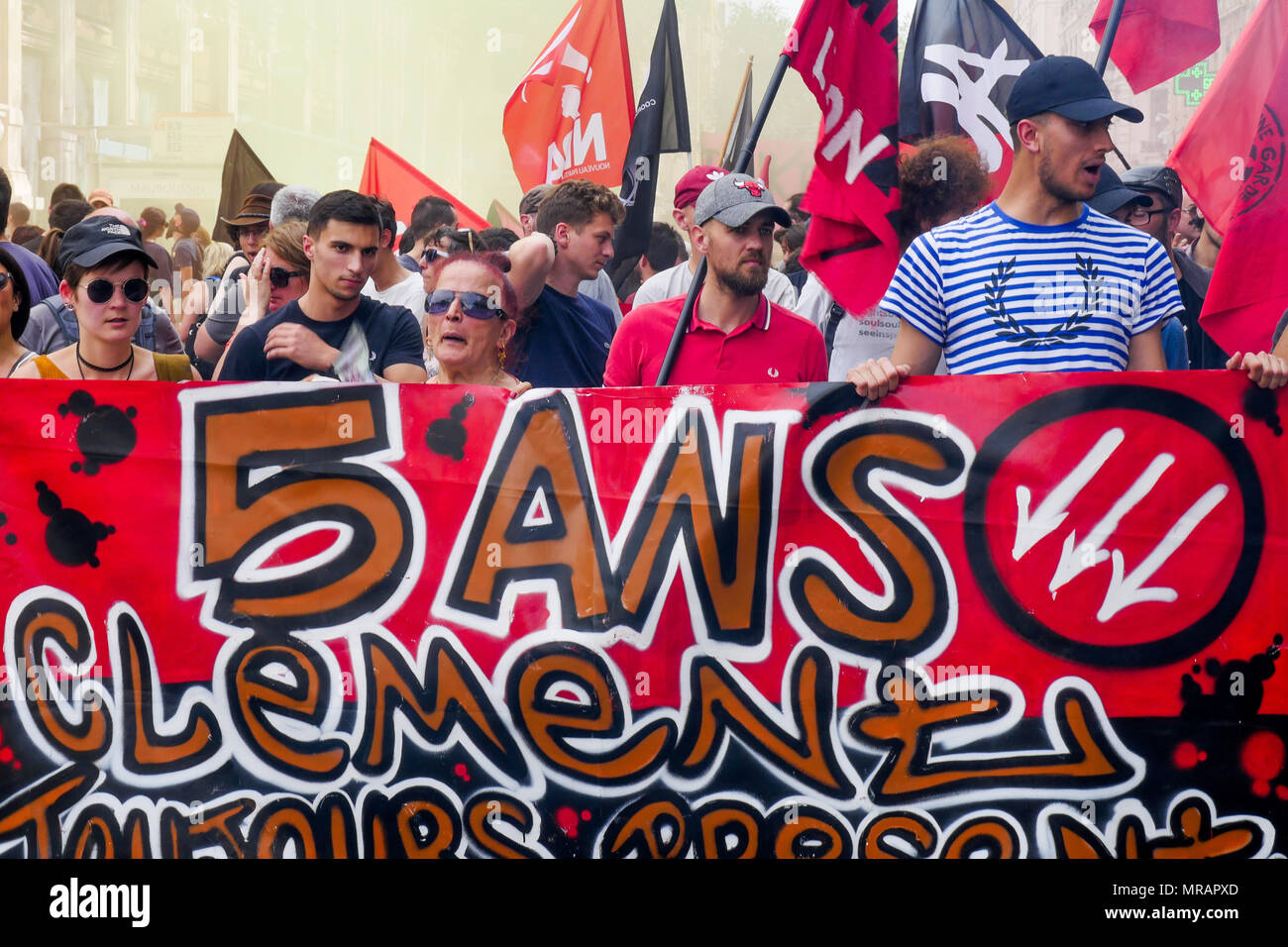 Members of generation identity march hi-res stock photography and ...