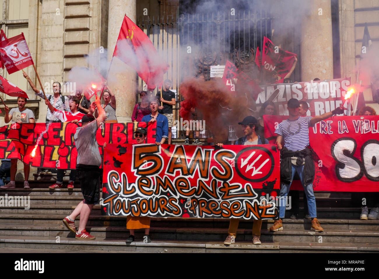Members of generation identity march hi-res stock photography and ...
