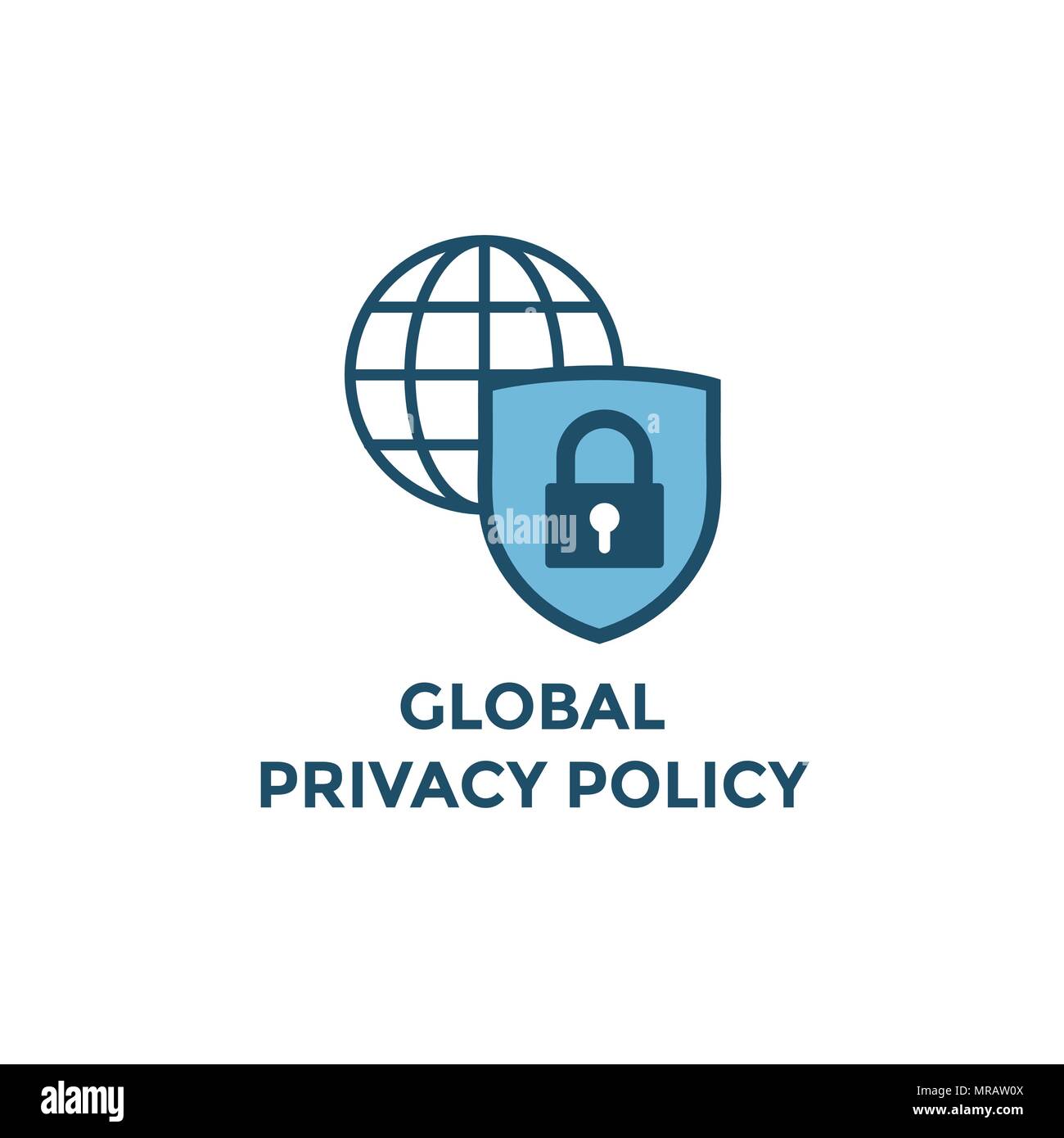 Privacy Policy graphic used for Header banner or web page w icon symbol ...
