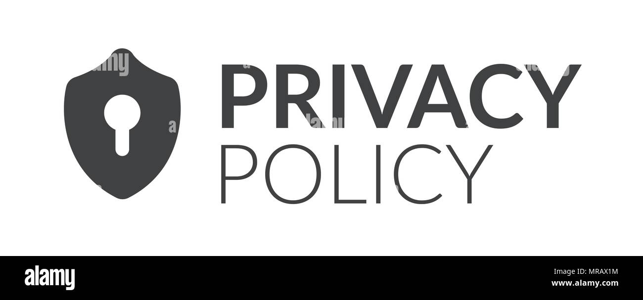 Privacy Policy graphic used for Header banner or web page w icon symbol ...