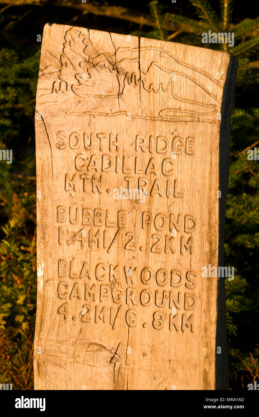 Acadia national park sign hi-res stock photography and images - Alamy