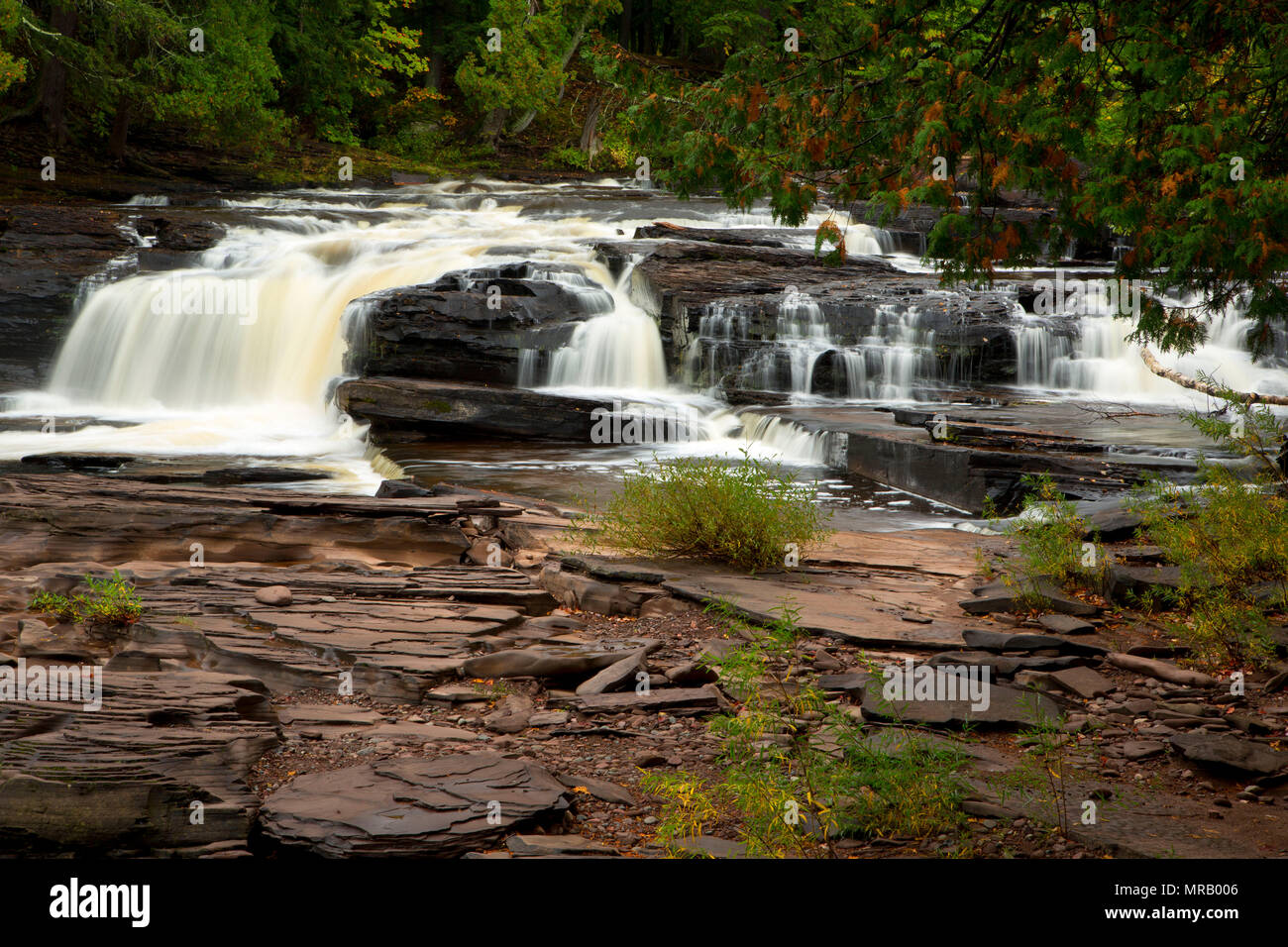 Manido Falls, North Country National Scenic Trail, Porcupine Mountains ...
