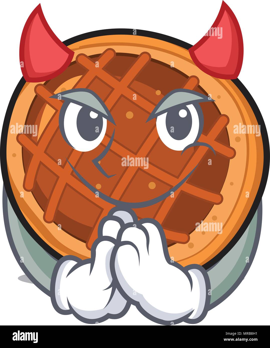 Devil baket pie mascot cartoon vector illustration Stock Vector Image ...