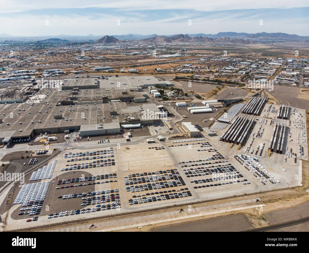Aerial view of the Ford Motor Company automotive company in the ...