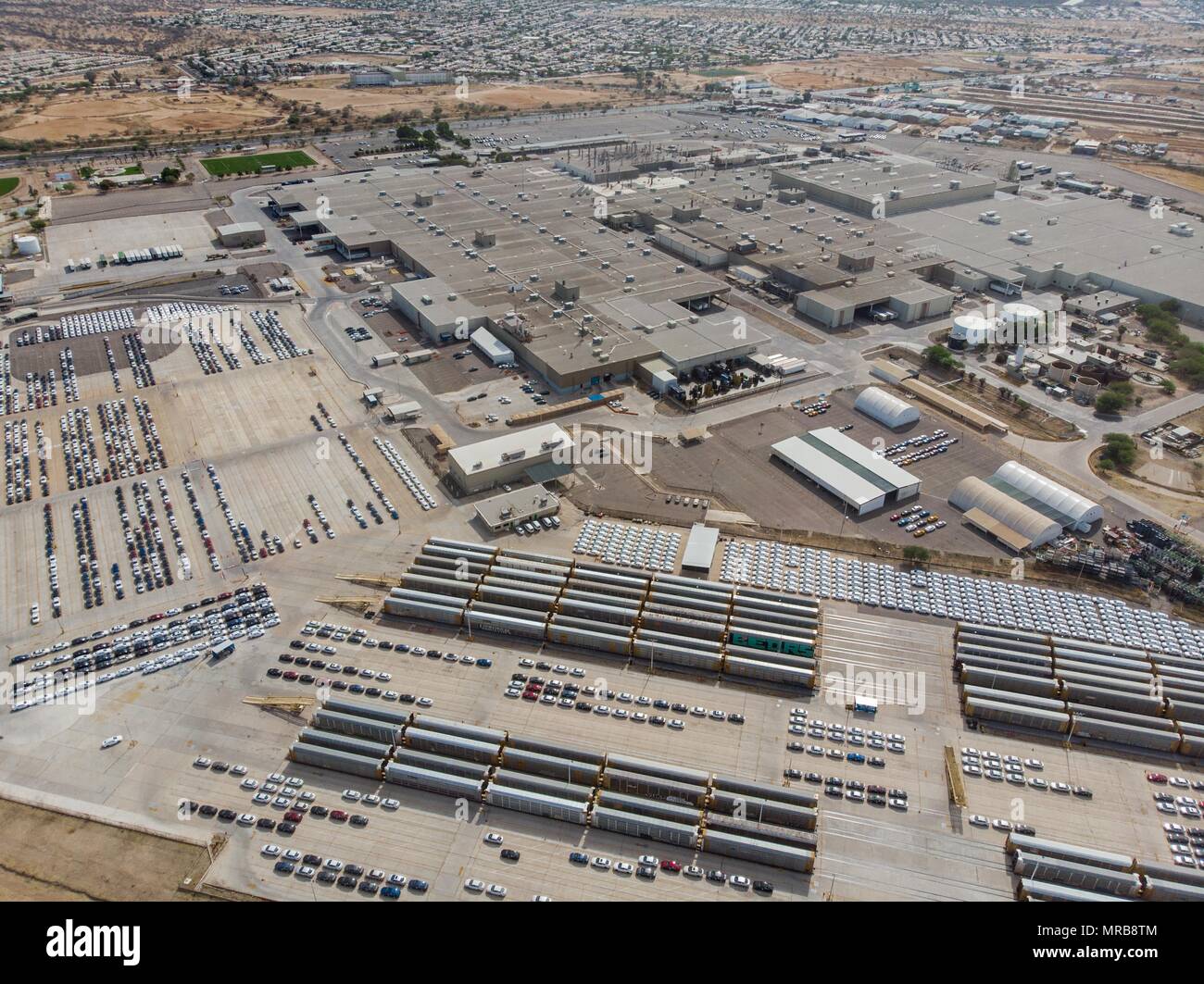 Aerial view of the Ford Motor Company automotive company in the ...