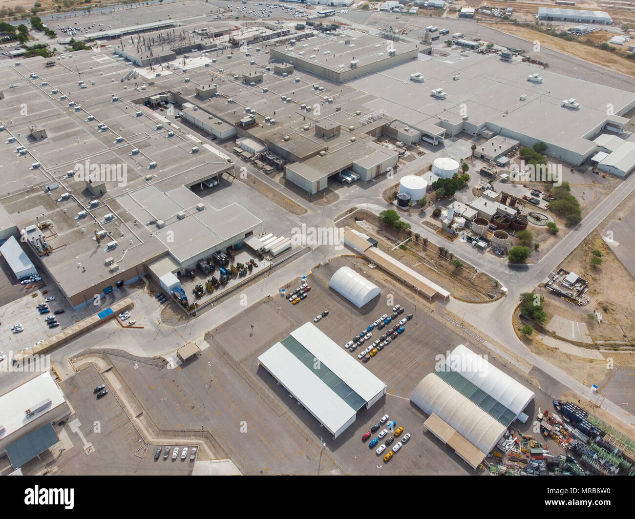 Aerial view of the Ford Motor Company automotive company in the ...