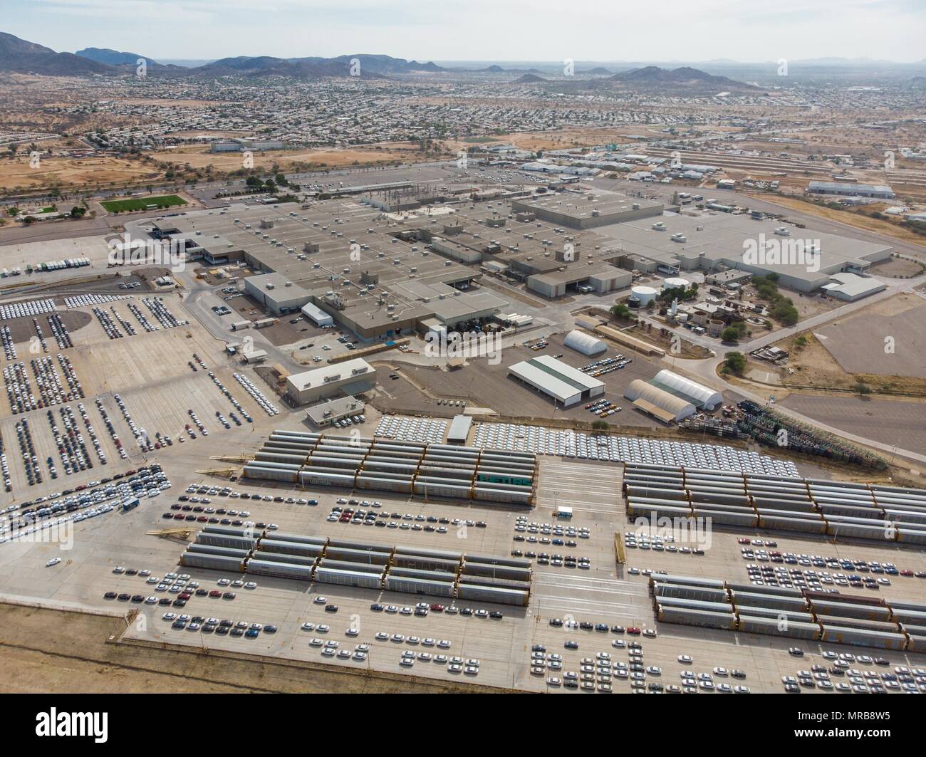 Aerial view of the Ford Motor Company automotive company in the ...