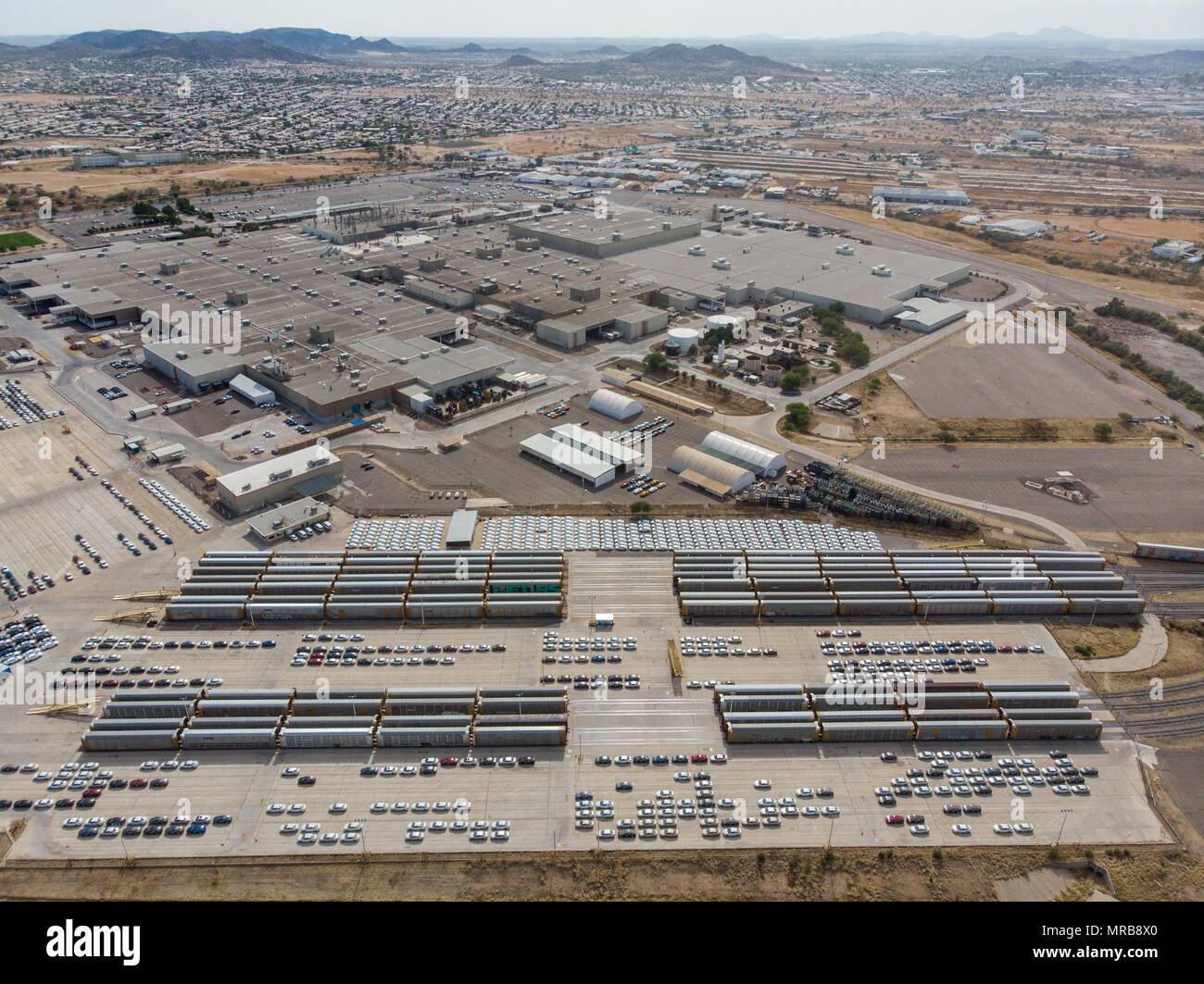 Aerial view of the Ford Motor Company automotive company in the ...