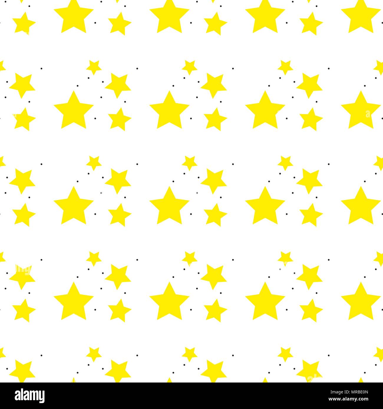 A seamless pattern of a yellow vector star. Stars pattern. Seamless ...