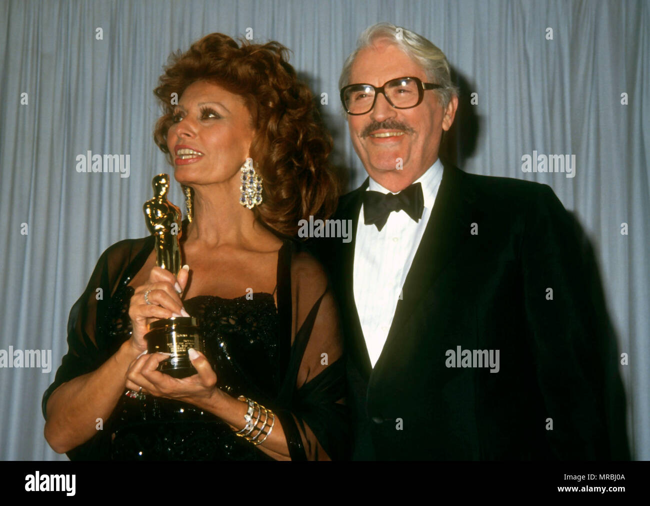 LOS ANGELES, CA - MARCH 25: (L-R) Actress Sophia Loren and actor ...