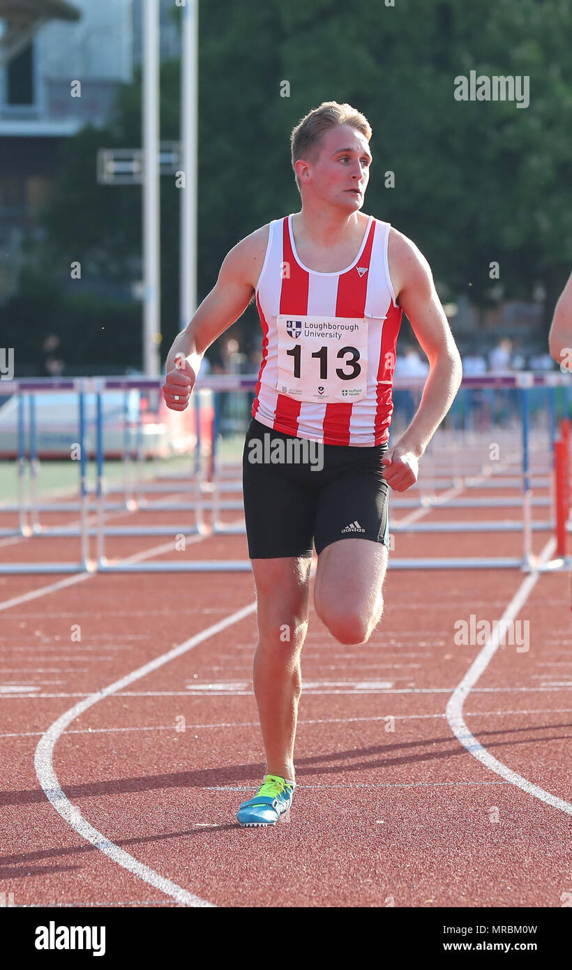 Loughborough, England, 20th, May, 2018. Matthew Hewitt competing in the ...