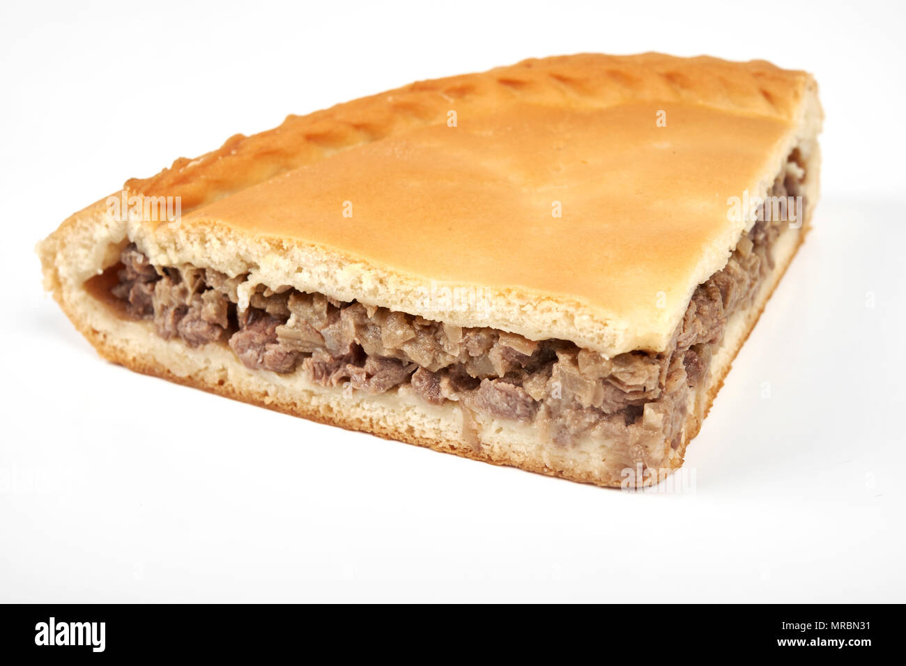 fresh meat pie , isolated on white background Stock Photo - Alamy