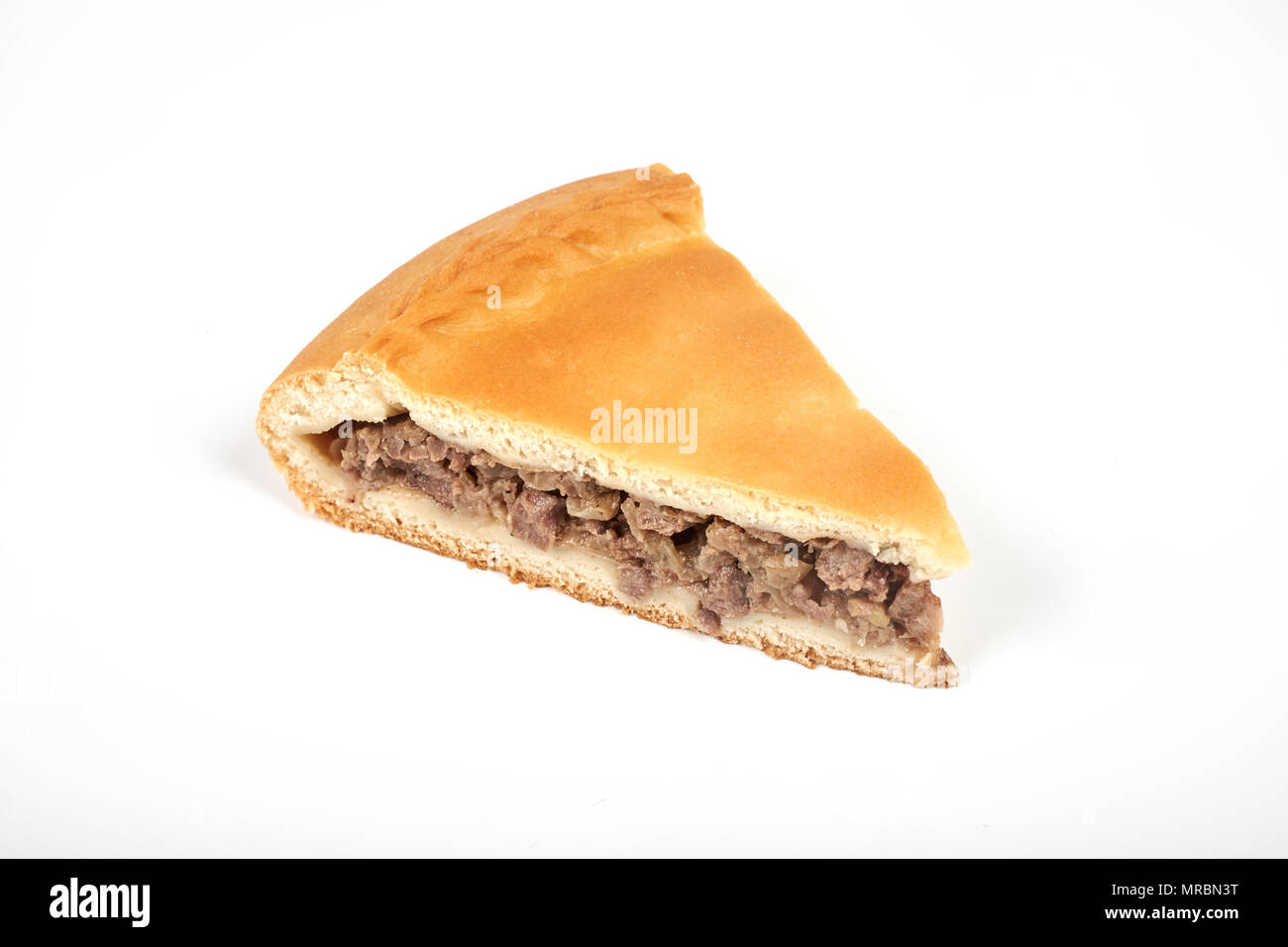 fresh meat pie , isolated on white background Stock Photo - Alamy