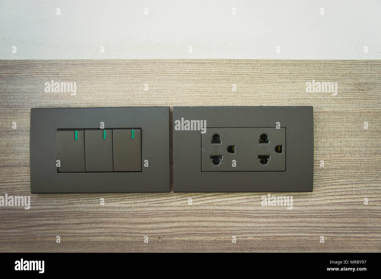outlet switch on wall in home ,Equipment that connects electrical ...