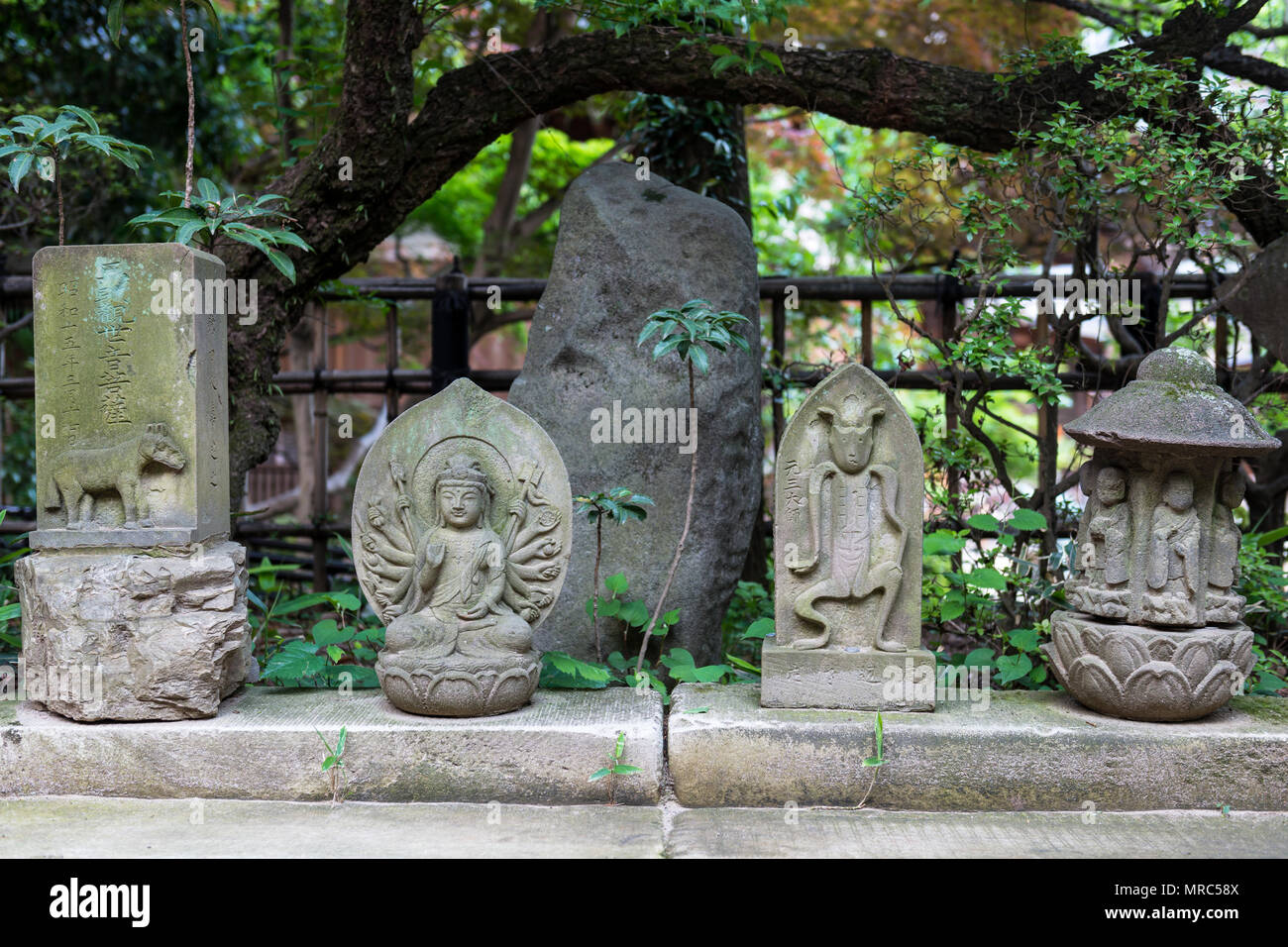 Buddhist sculpture at Jindaiji Temple, Chofu-shi, Tokyo, Japan Stock ...