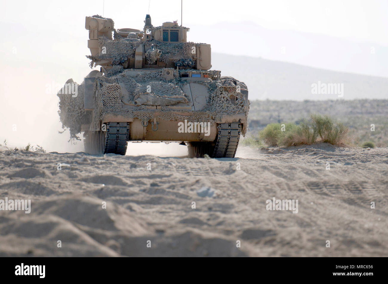 A Bradley Fighting Vehicle with the 155th Armored Brigade Combat Team ...
