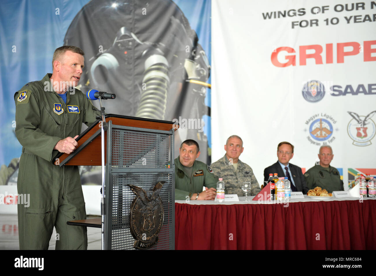 Brig. Gen. Csaba Ugrik, commander of 59th Air Base, Brig. Gen. Stephen ...