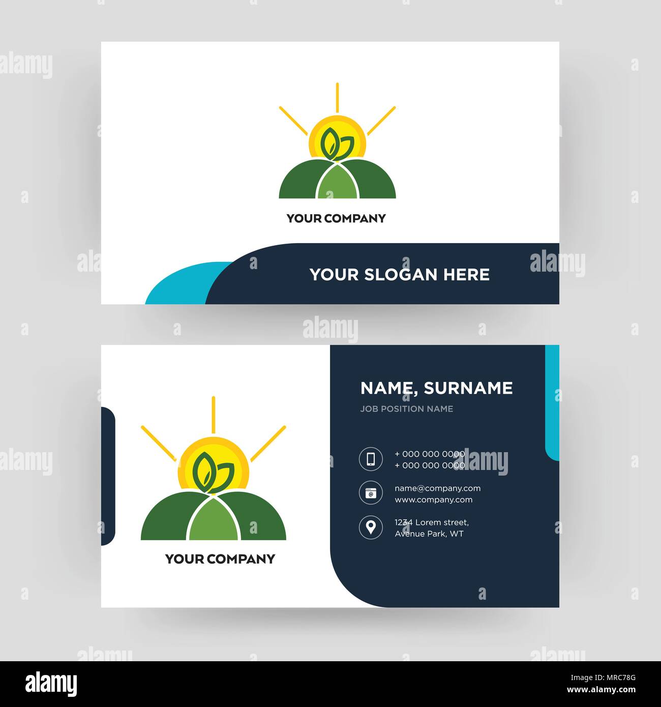 agro, business card design template, Visiting for your company, Modern ...