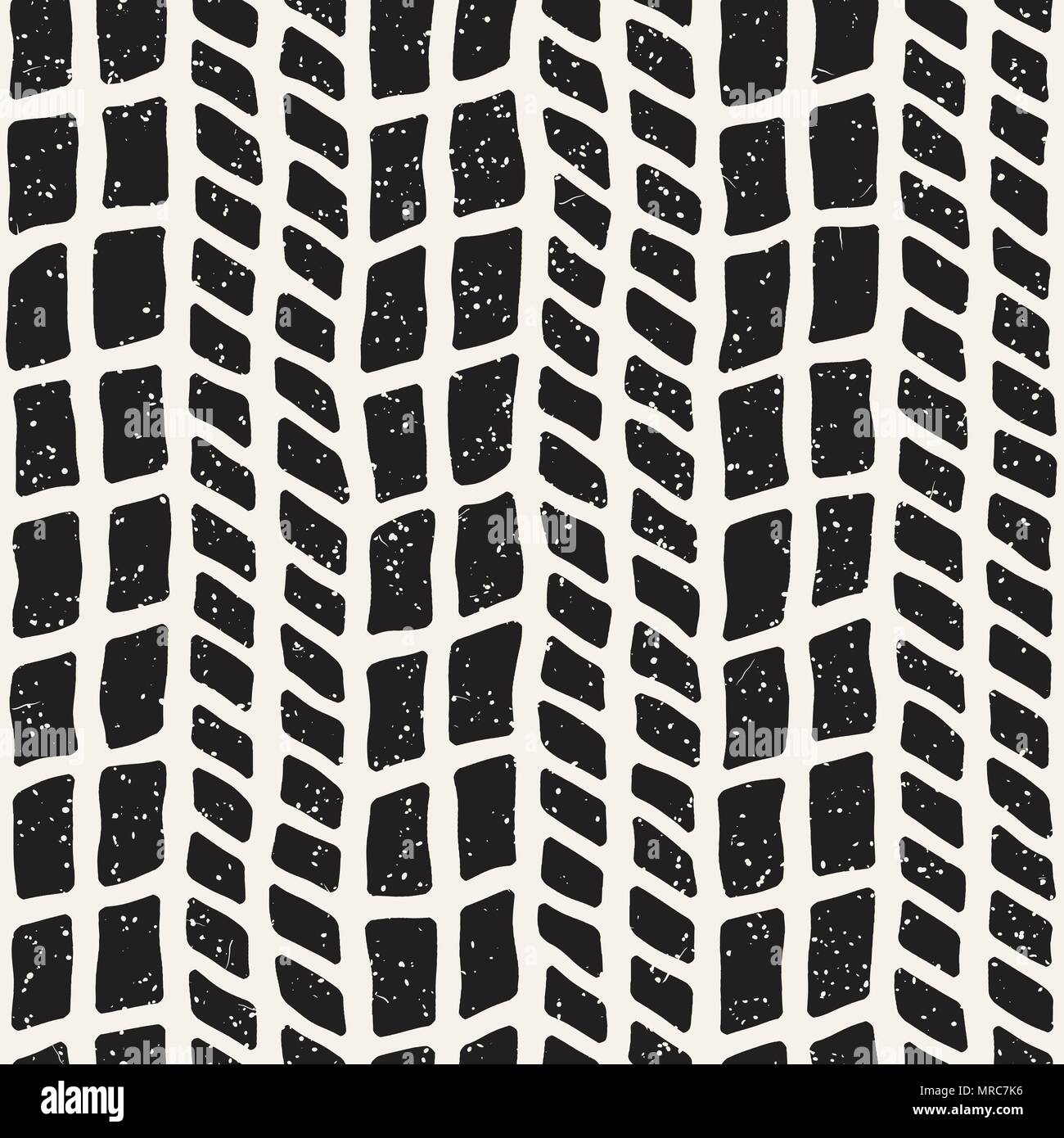 Hand drawn lines seamless grungy pattern. Abstract geometric repeating ...