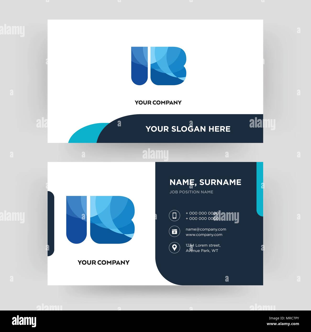 ib, business card design template, Visiting for your company, Modern ...