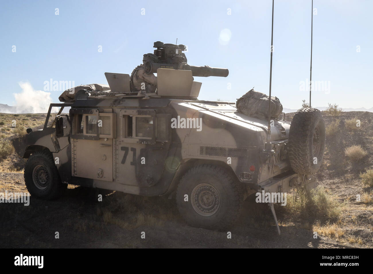 FORT IRWIN, Calif. – Utilizing a High Mobility Multipurpose Wheeled ...