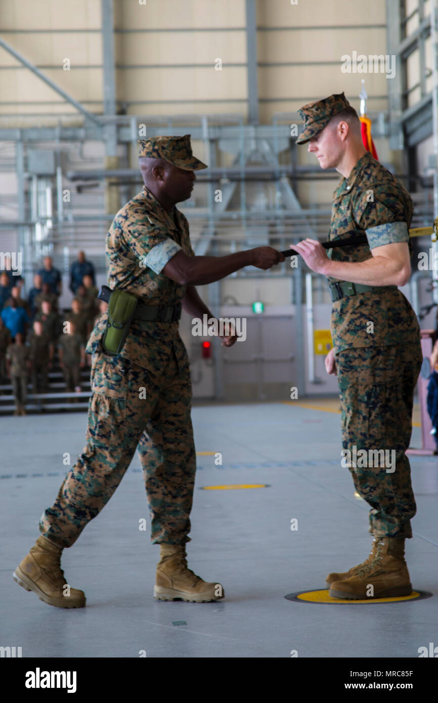U.S. Marine Corps Sgt. Maj. Darnell Richardson, outgoing Headquarters ...