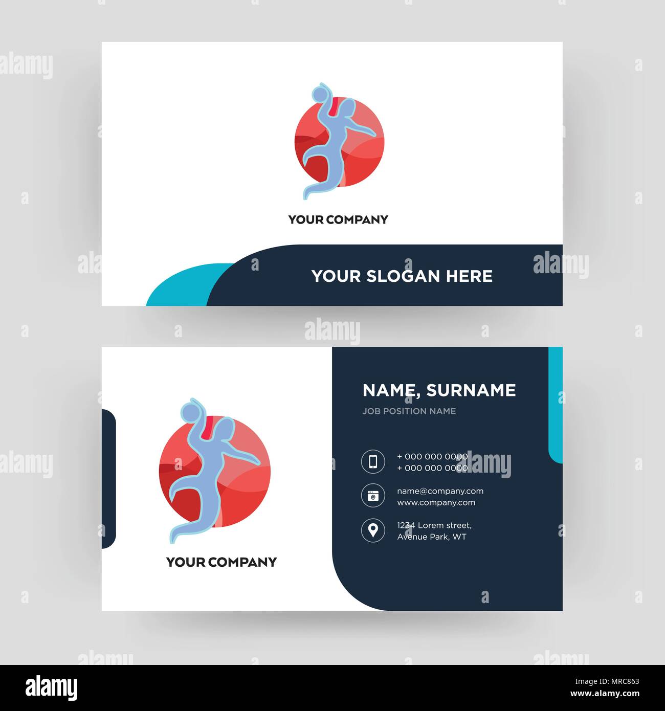 handball, business card design template, Visiting for your company ...