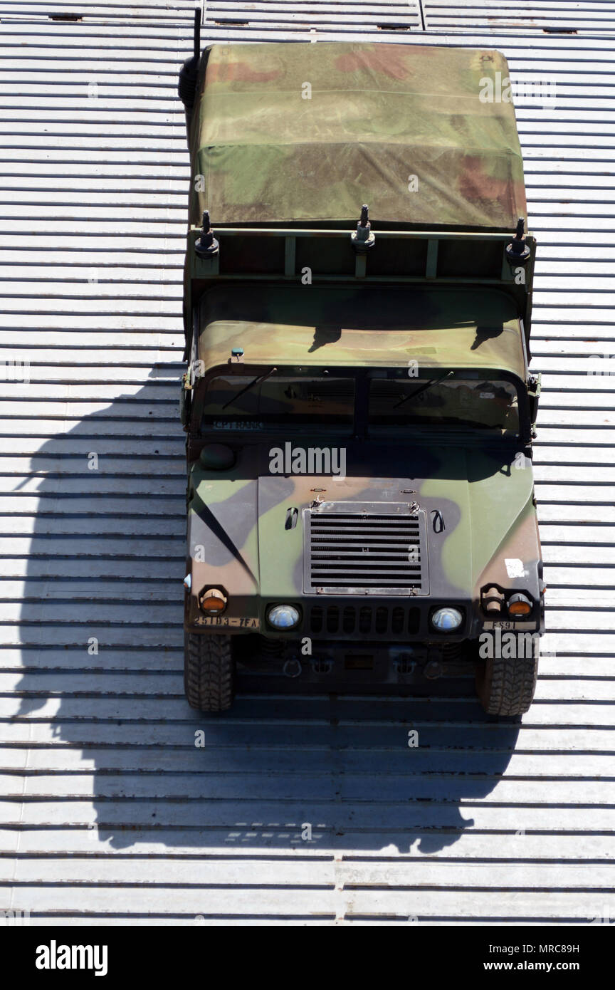 A humvee belonging to the assigned to the 3rd Battalion, 7th Field ...